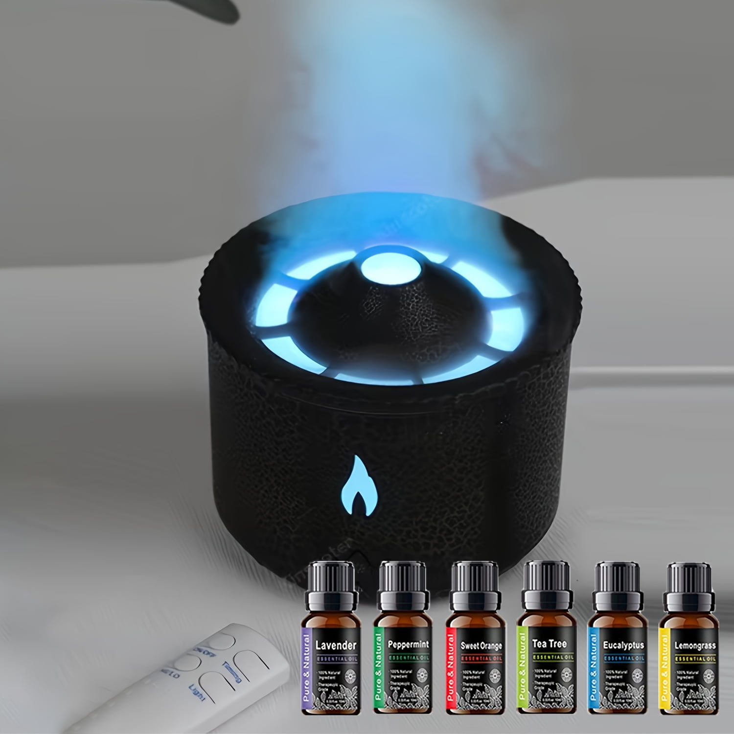 CHY01 Ultra-Quiet Volcano Aroma Diffuser & Humidifier - 300ml Dual Mist ...