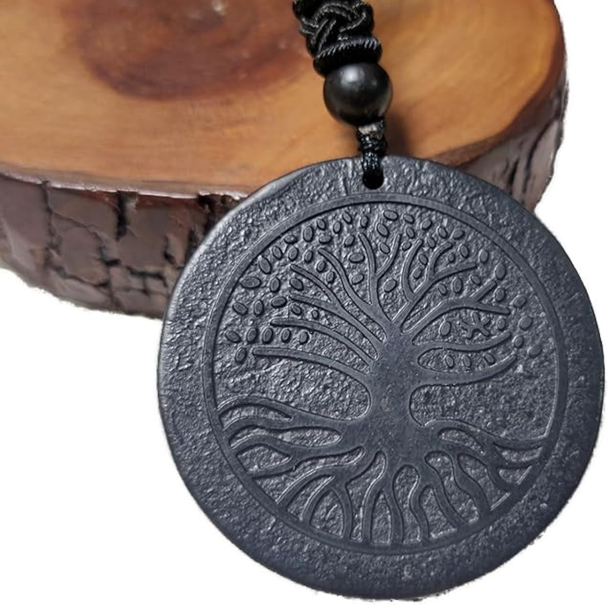 CHYIFSHIYM Quality Shungite Tree Of Life Pendant Necklace - Chakra ...