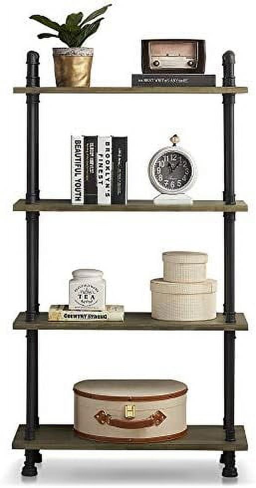 CHYTRE Industrial Bookshelf 3 Bookcase Rustic Plant Shelves Farmhouse ...