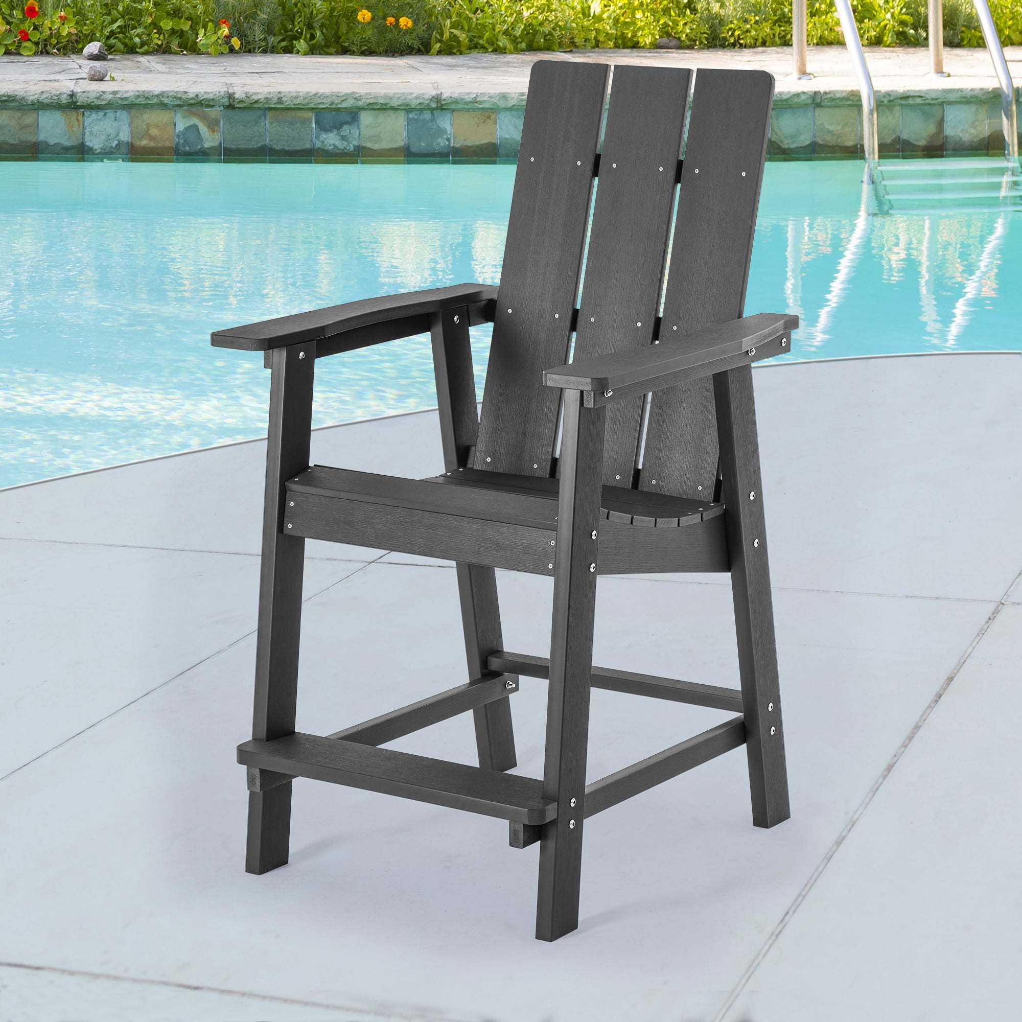 CHYVARY 1 Peak Patio Adirondack Chair Plastic Single Chairs, Bar-Style ...