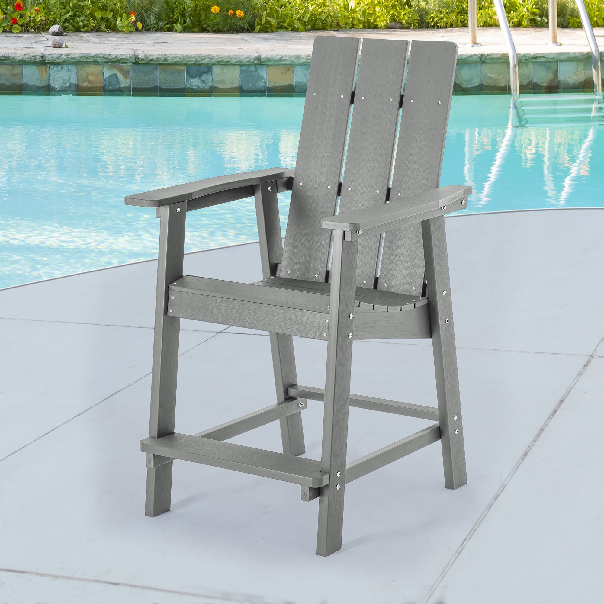 CHYVARY 1 Peak Patio Adirondack Chair Plastic Single Chairs, Bar-Style ...