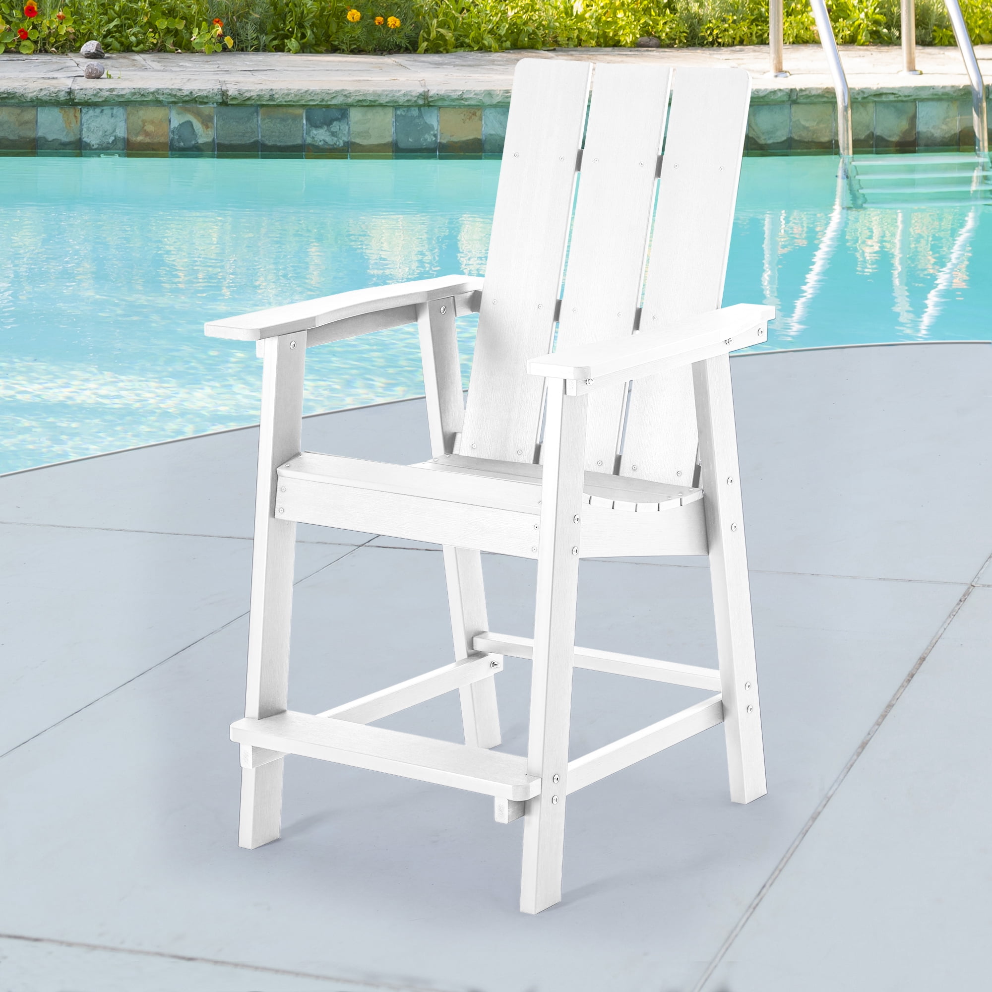 CHYVARY 1 Peak Patio Adirondack Chair Plastic Single Chairs, Bar-Style ...