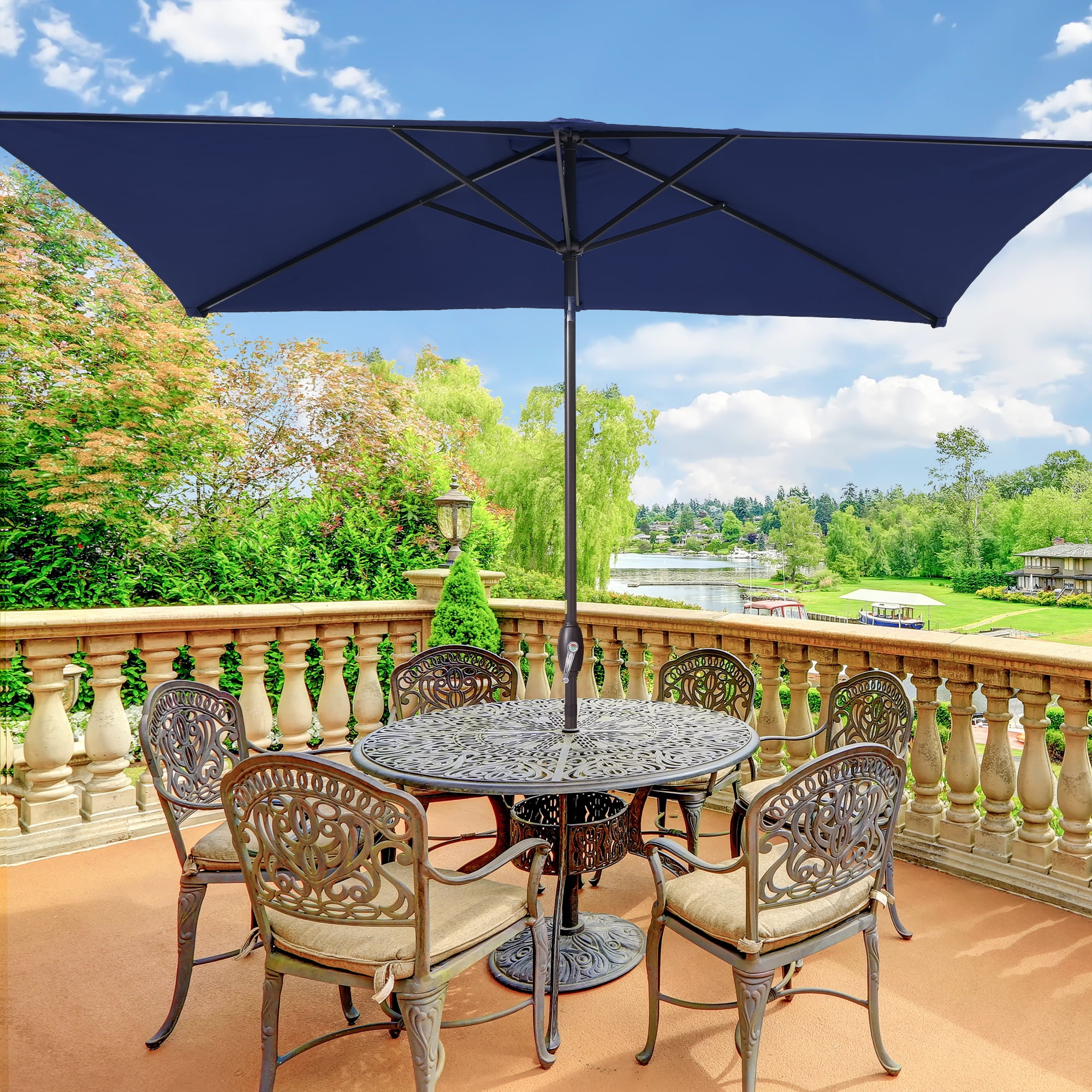 CHYVARY 10 x 6.5ft Patio Umbrella Outdoor Table Umbrella for Deck ...