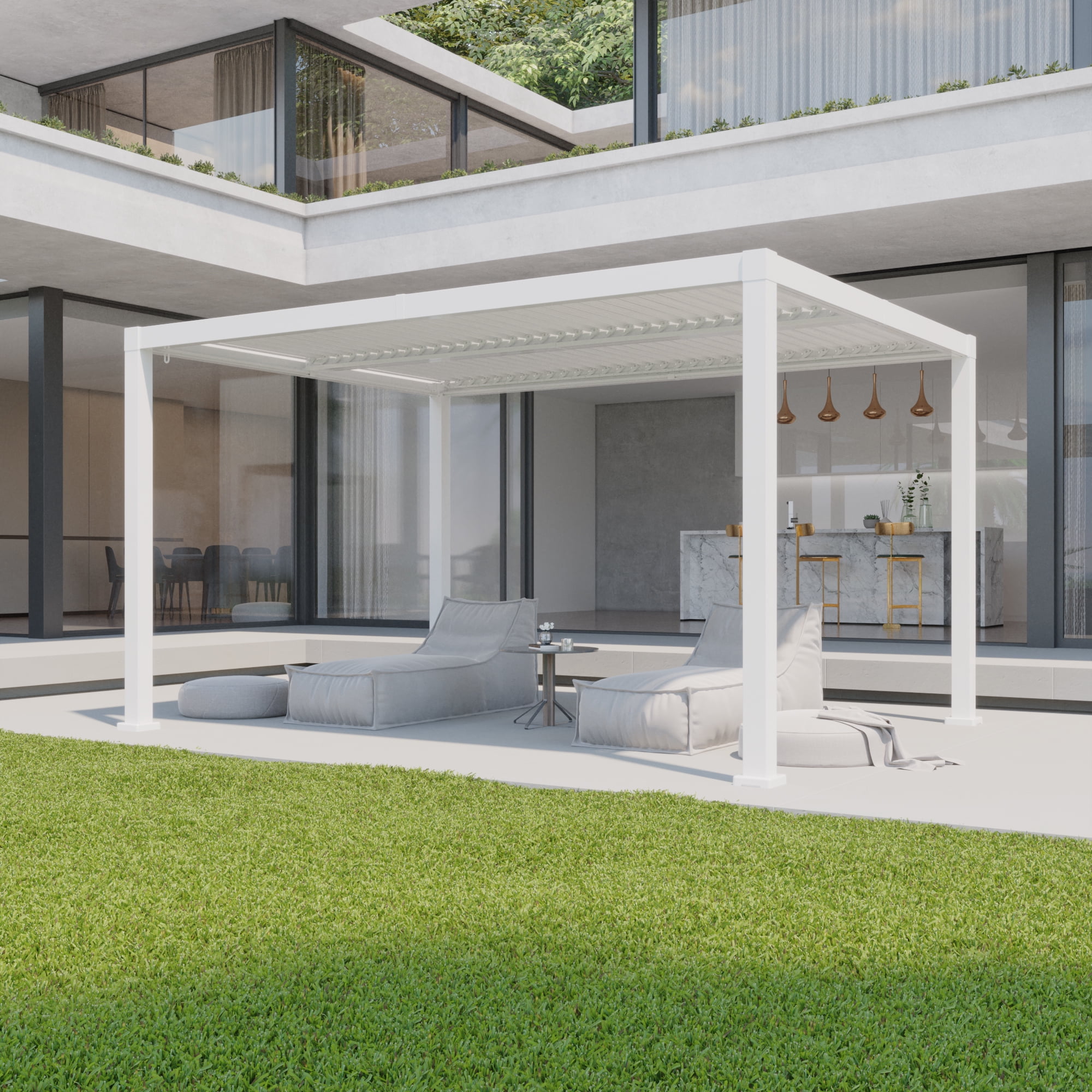 CHYVARY 10x13ft Patio Pergola All Aluminum with Adjustable Louvered ...