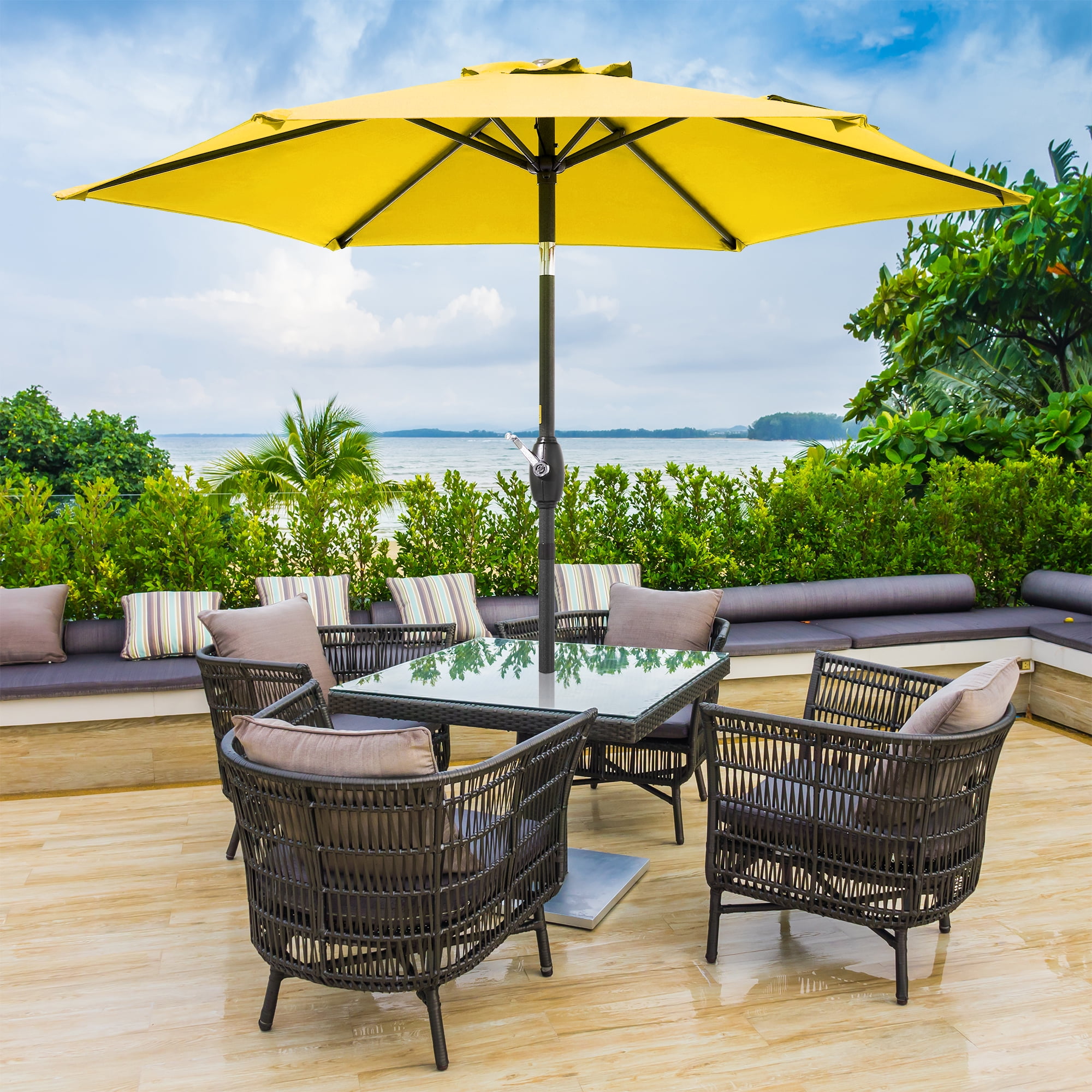 CHYVARY 7.5 FT UV-Resistant Outdoor Patio Shade Umbrella with Tilt, for ...
