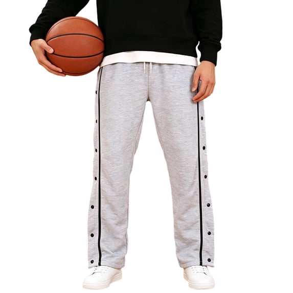 CHZAYXI Mens Jogger Pants Split Snap Button Basketball Pants Casual ...