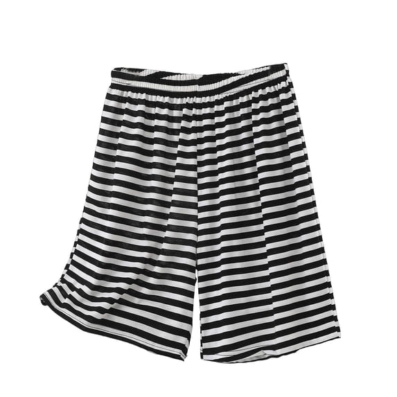 CHZAYXI Pajamas Shorts for Women Striped Elastic High Waist Loose ...