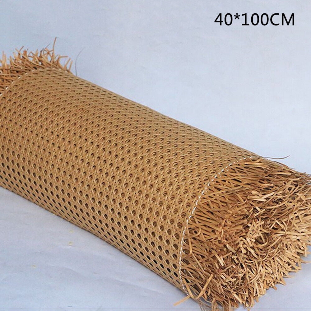 CHZIMADE 15'' 39'' Plastic Rattan Webbing Roll, Handwoven Synthetic ...