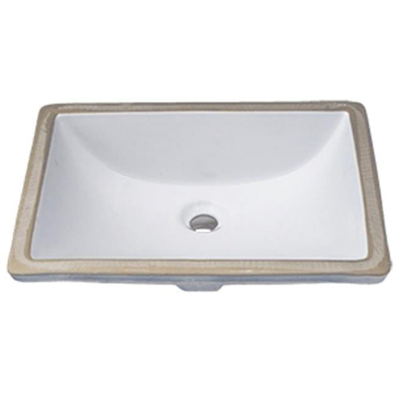 CI CH4410 Scoop Porcelain Rectangular Undermount Vanity Sink White ...