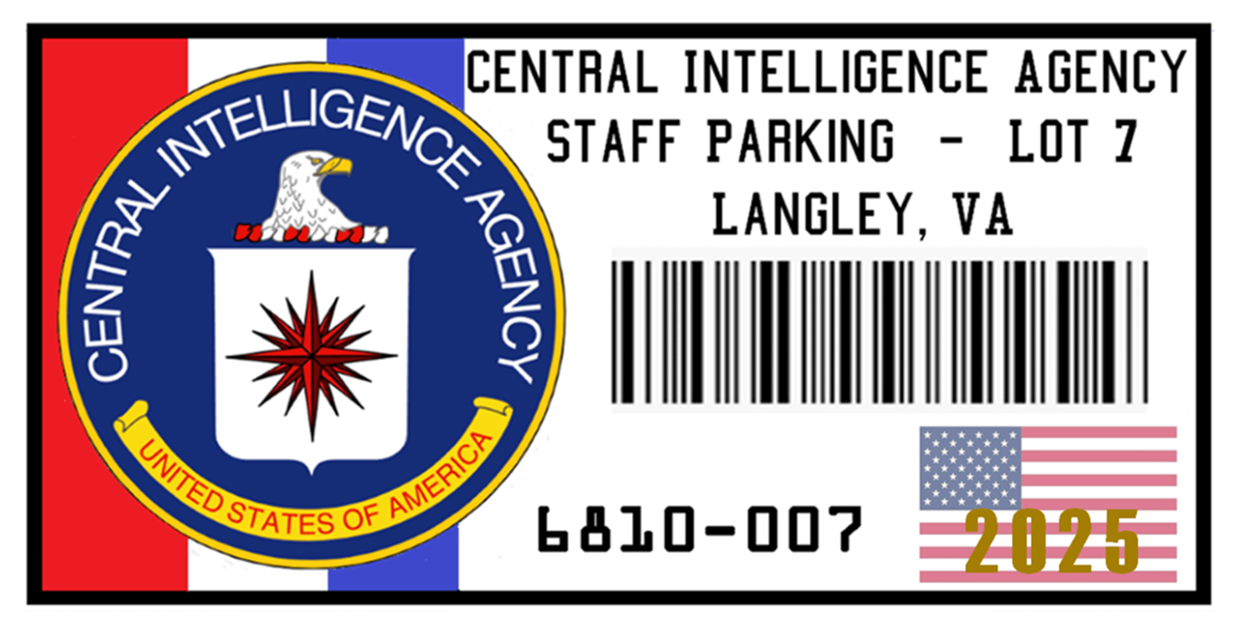 CIA Parking Decal - Walmart.com