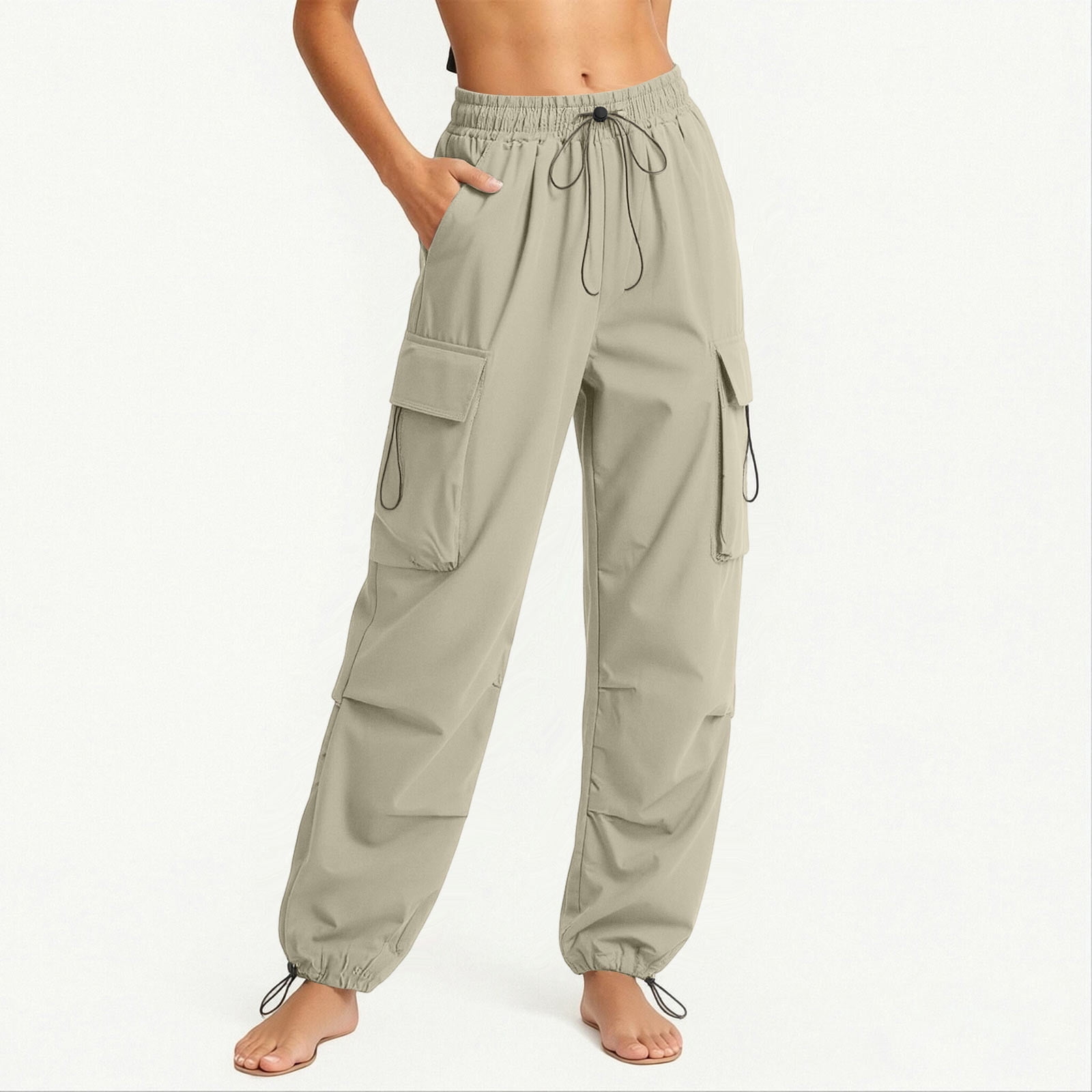 CIAKGIAF Women Pants Casual with Multi Pockets Cargo Harem Pants Loose ...