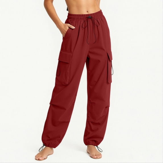 CIAKGIAF Women Pants Fashion with Multi Pockets Cargo Harem Pants Loose ...