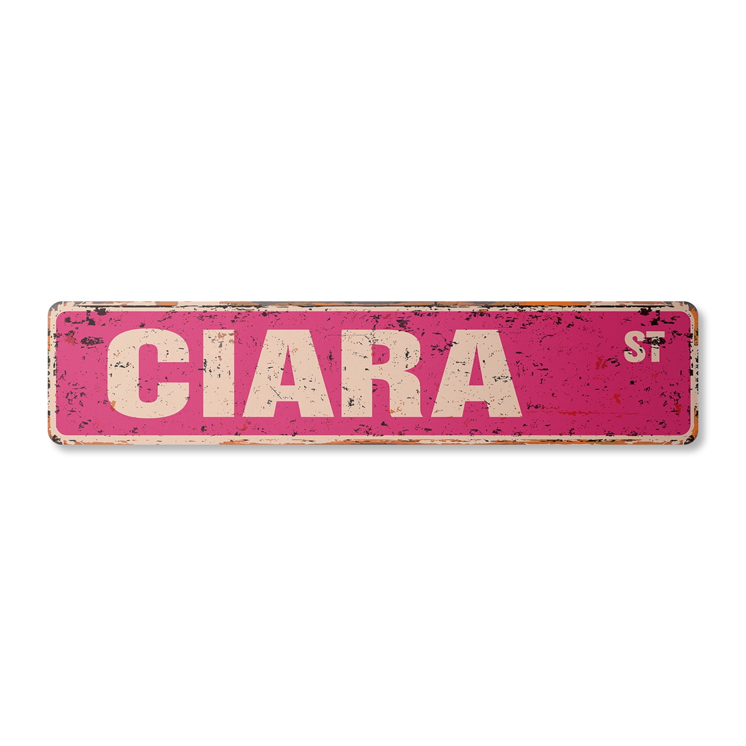 CIARA Vintage Plastic Street Sign Childrens Name Room Sign | Indoor ...