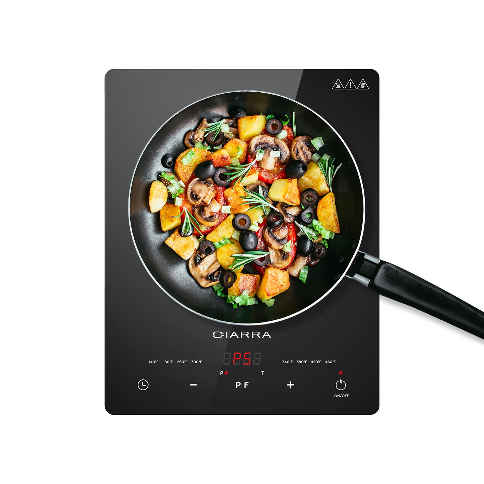 CIARRA 1800W Portable Induction Cooktop,Slim Single Electric Countertop ...