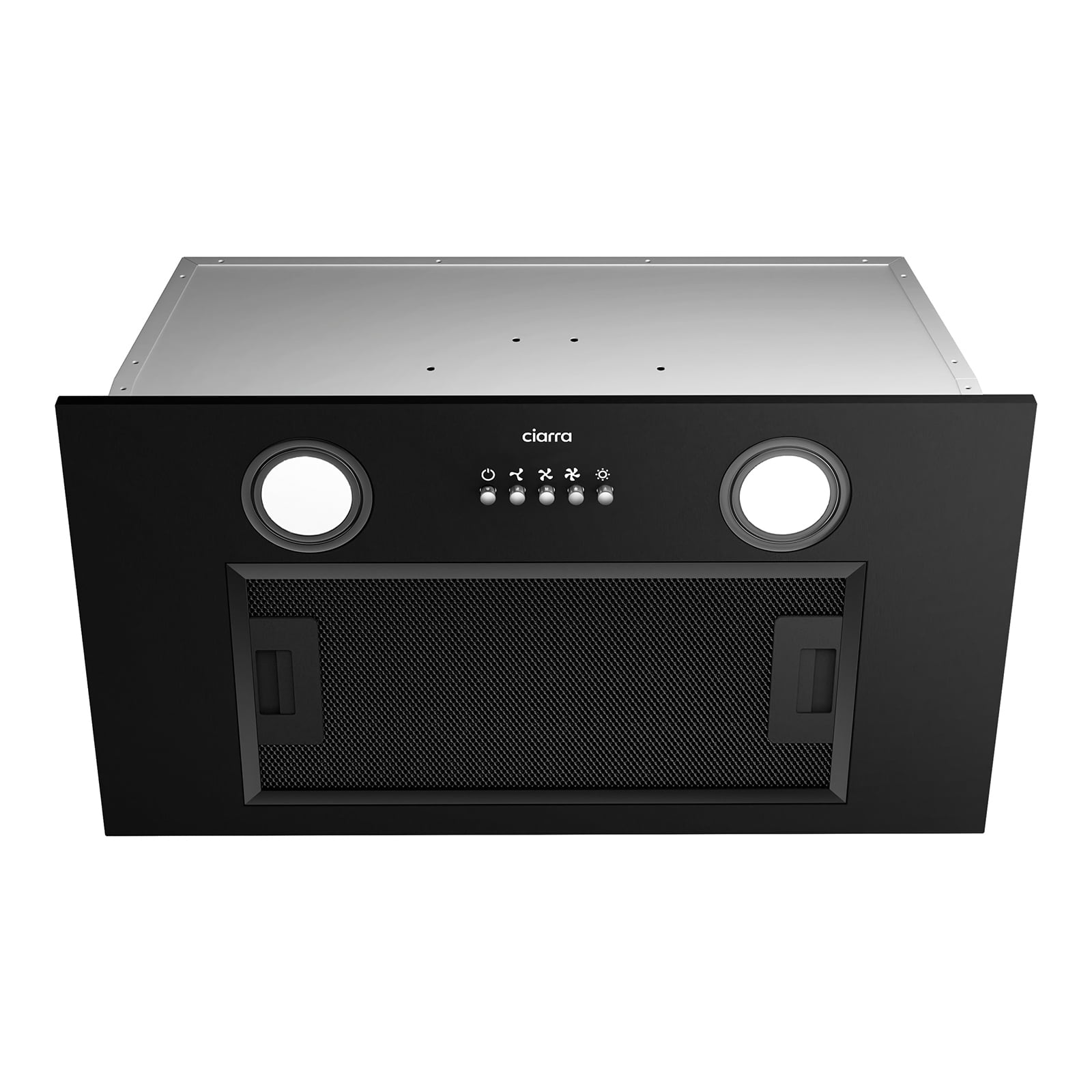 CIARRA Insert Range Hood 20 inch with Push Button Control 450 CFM Black ...