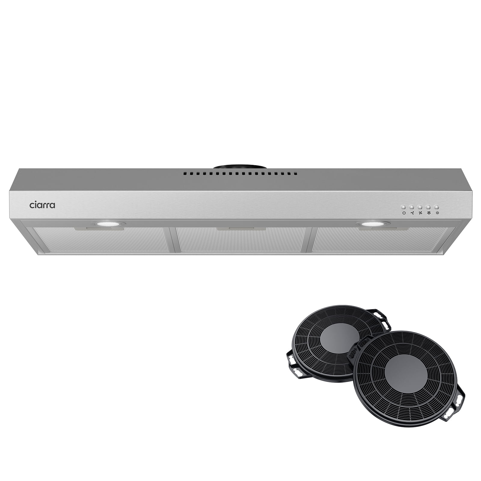 CIARRA Range Hood 30 inch Under Cabinet Ductless Slim Stove Vent Hood ...