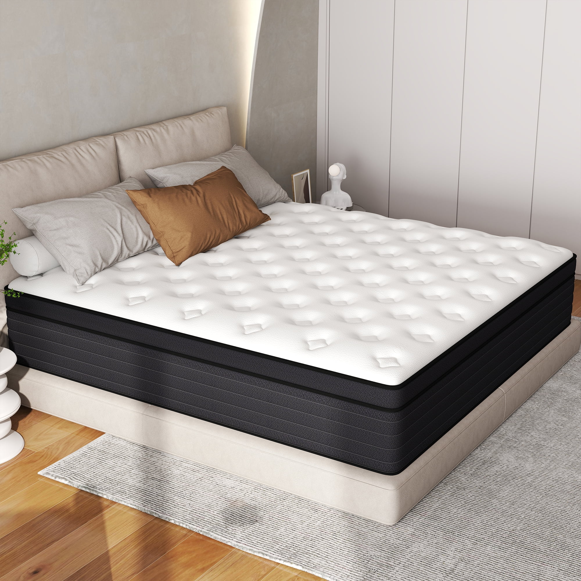 CICIMLU 10" Twin mattress in a Box Medium Hybrid Mattress Memory Foam ...