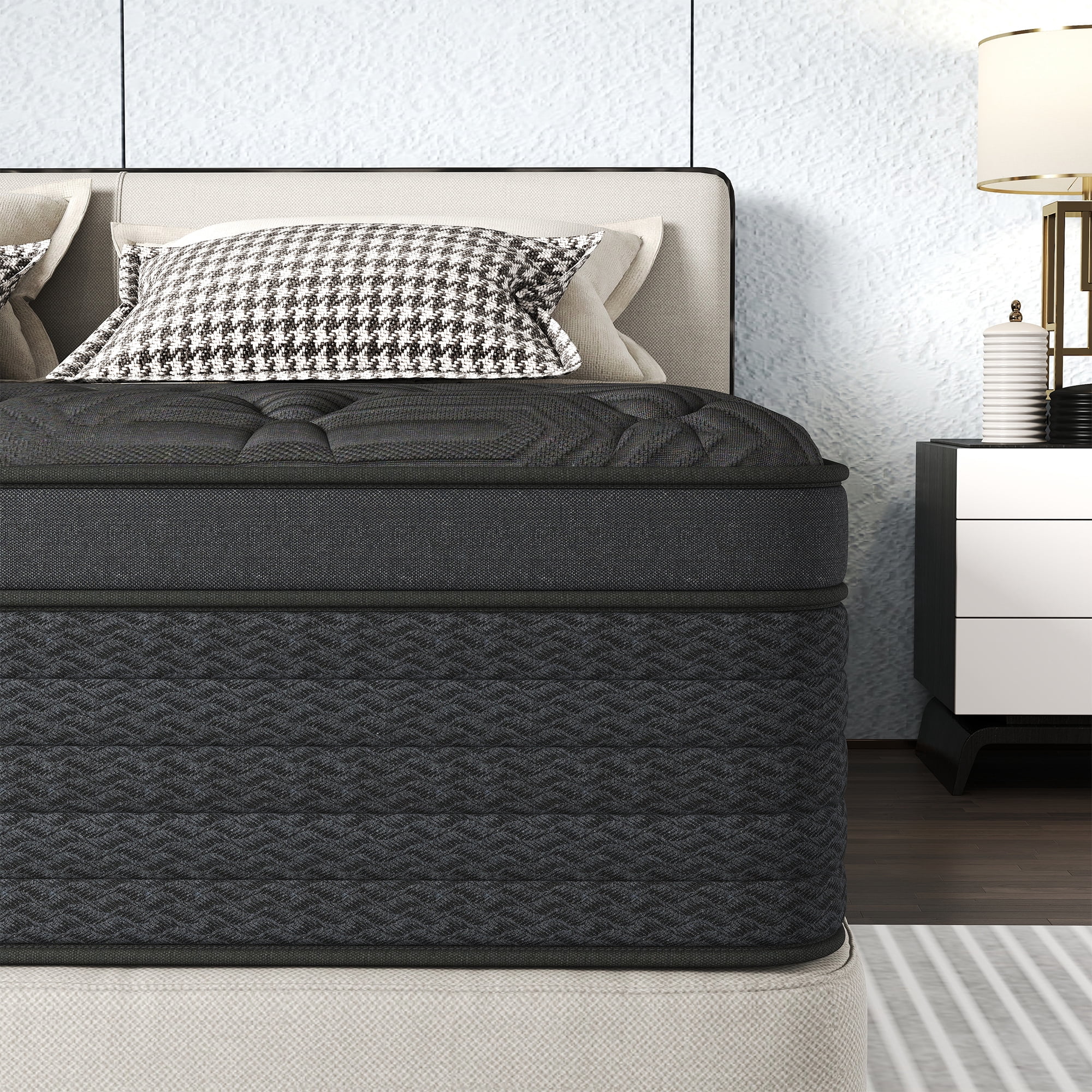 CICIMLU 12" King Hybrid Mattress in a Box, Gel Memory Foam with ...