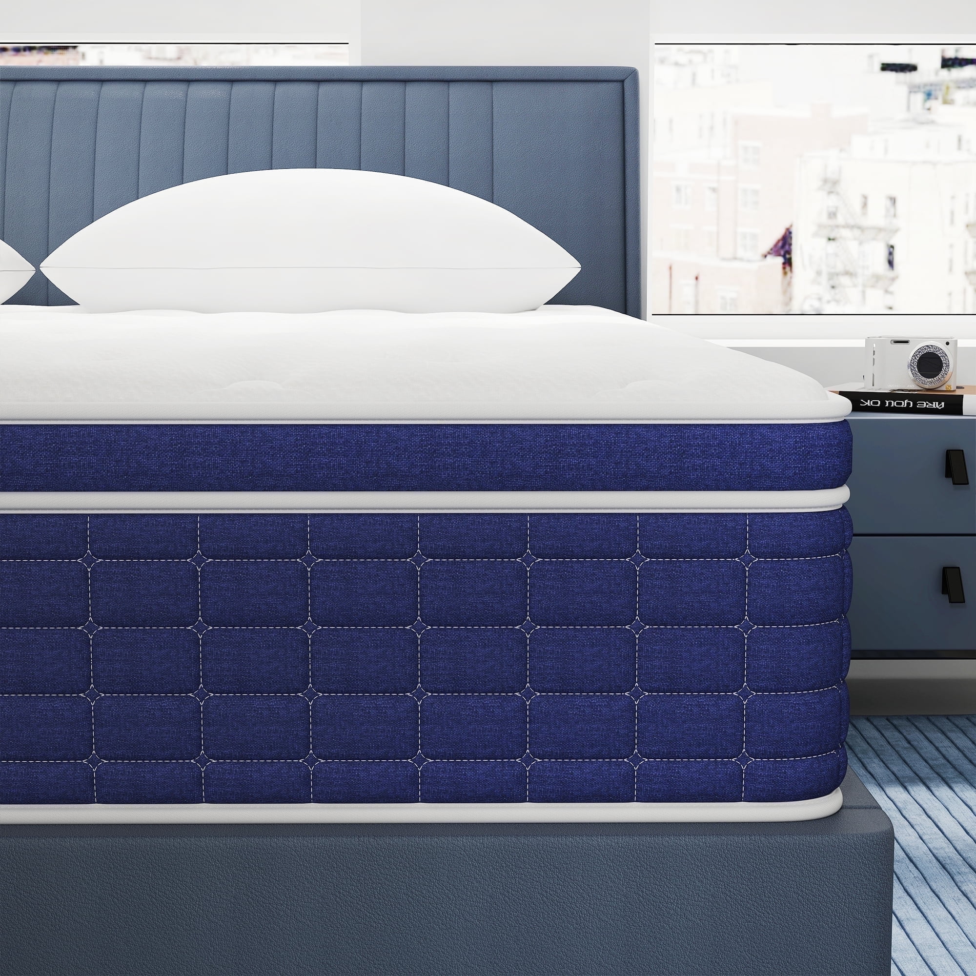 CICIMLU 12 inch Queen Mattress ,Hybrid Mattresses Medium Firm in a Box ...