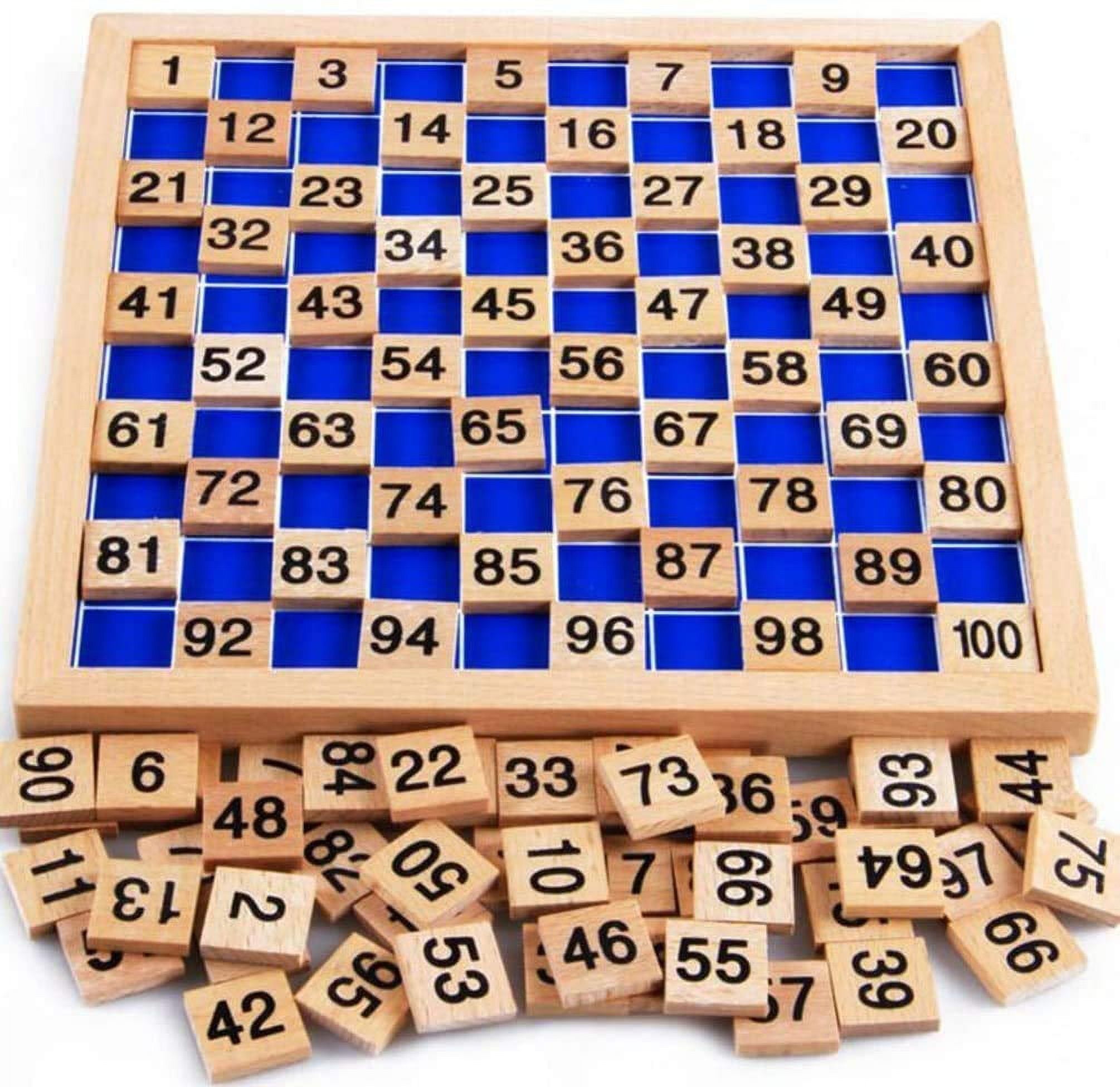 CICITOYWO Wooden Hundred Board Montessori Math Counting Toys, 1-100 ...