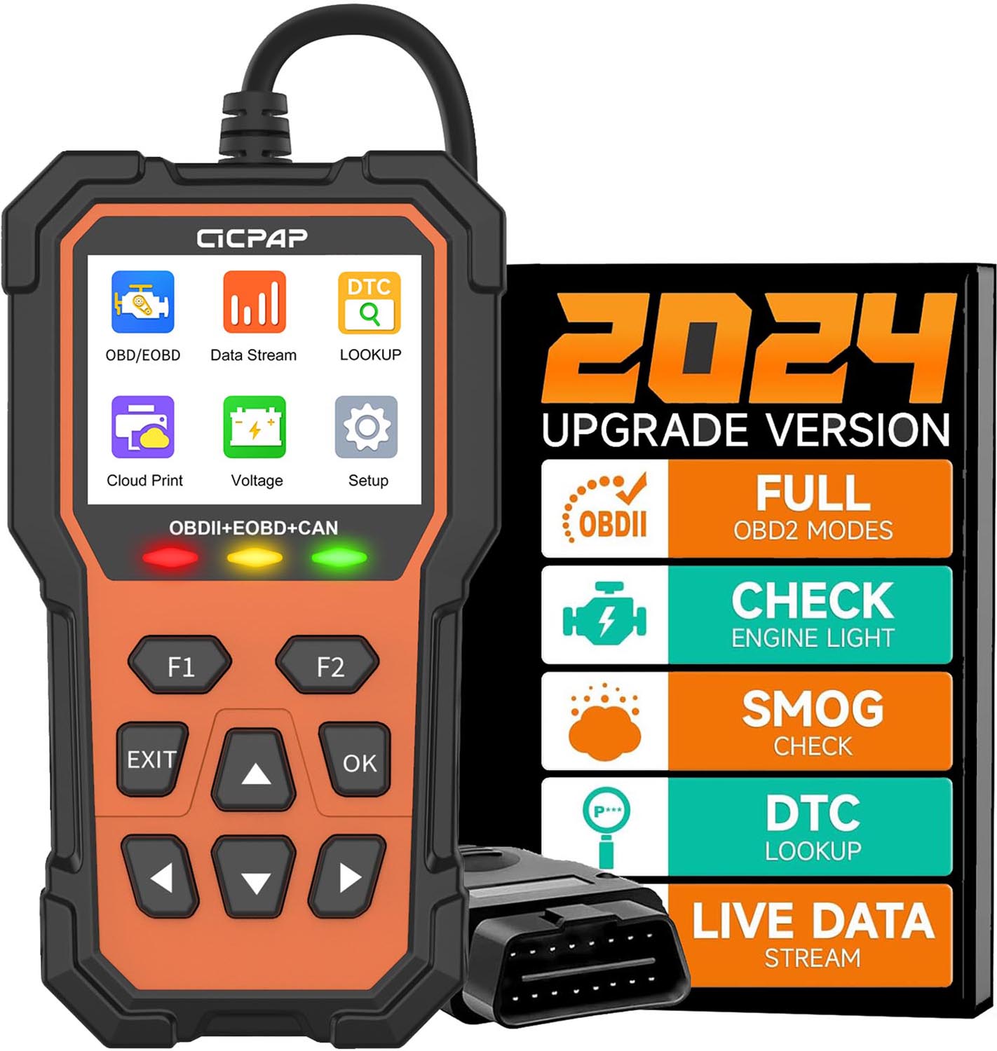 TekDeals KW808 EOBD OBDII 2 Car/Vehicle Engine Diagnostic Scanner Code ...