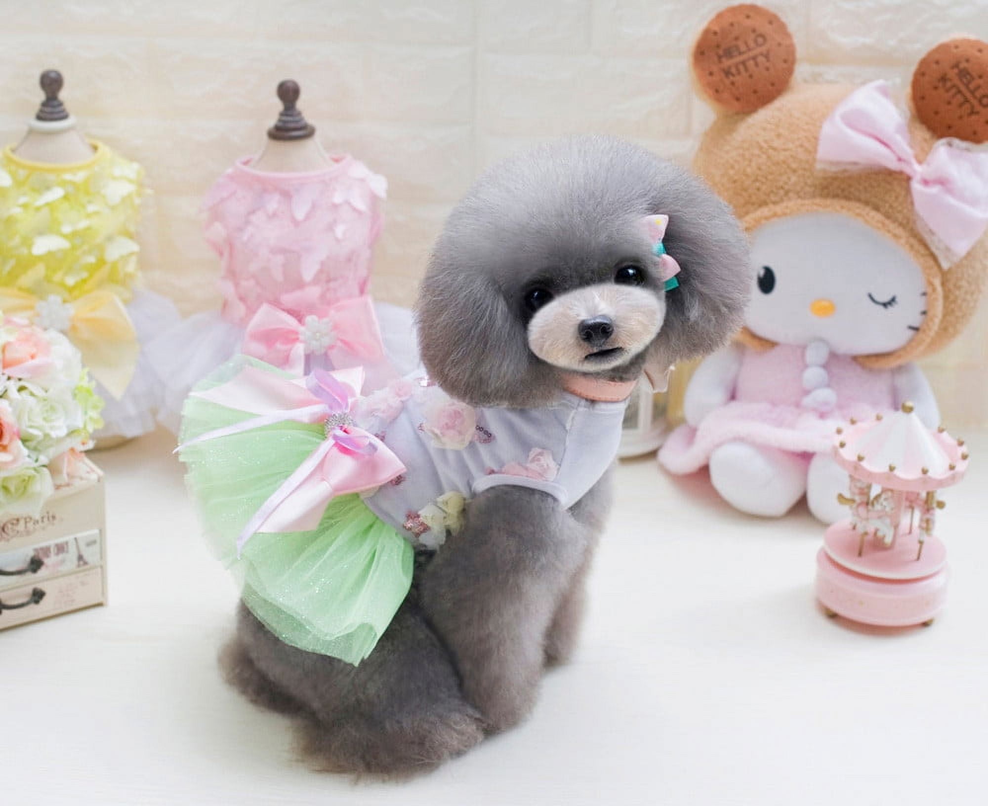 CICRKHB Dog Dress Adorable Dog Dress Clothes Puppy Grid Skirt Apparel ...