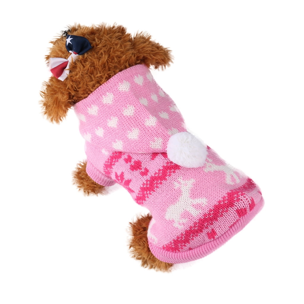 CICRKHB Dog Sweaters for Small Dogs Knit Dog Hoodie Sweater Pet Cat ...