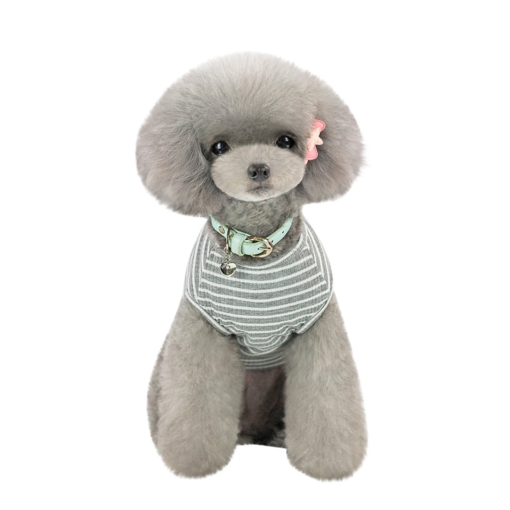 CICRKHB Small Dog Sweater Pet Spring and Summer Solid Color Dog Shirt ...