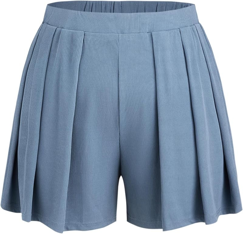 CIDER Plus Size Women Shorts Elastic Waist Wide Leg Flowy Shorts Lounge Summer Vacation Boho ...