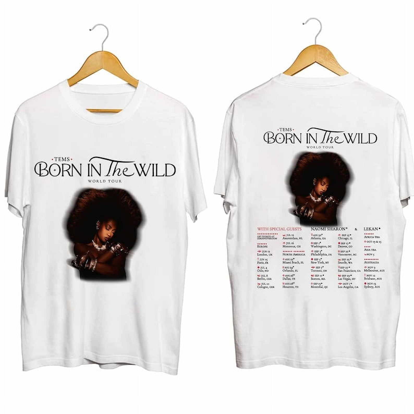CIEN LUXURY 2 SIDE Tems - Born in the Wild 2024 Tour Shirt, Tems Fan ...