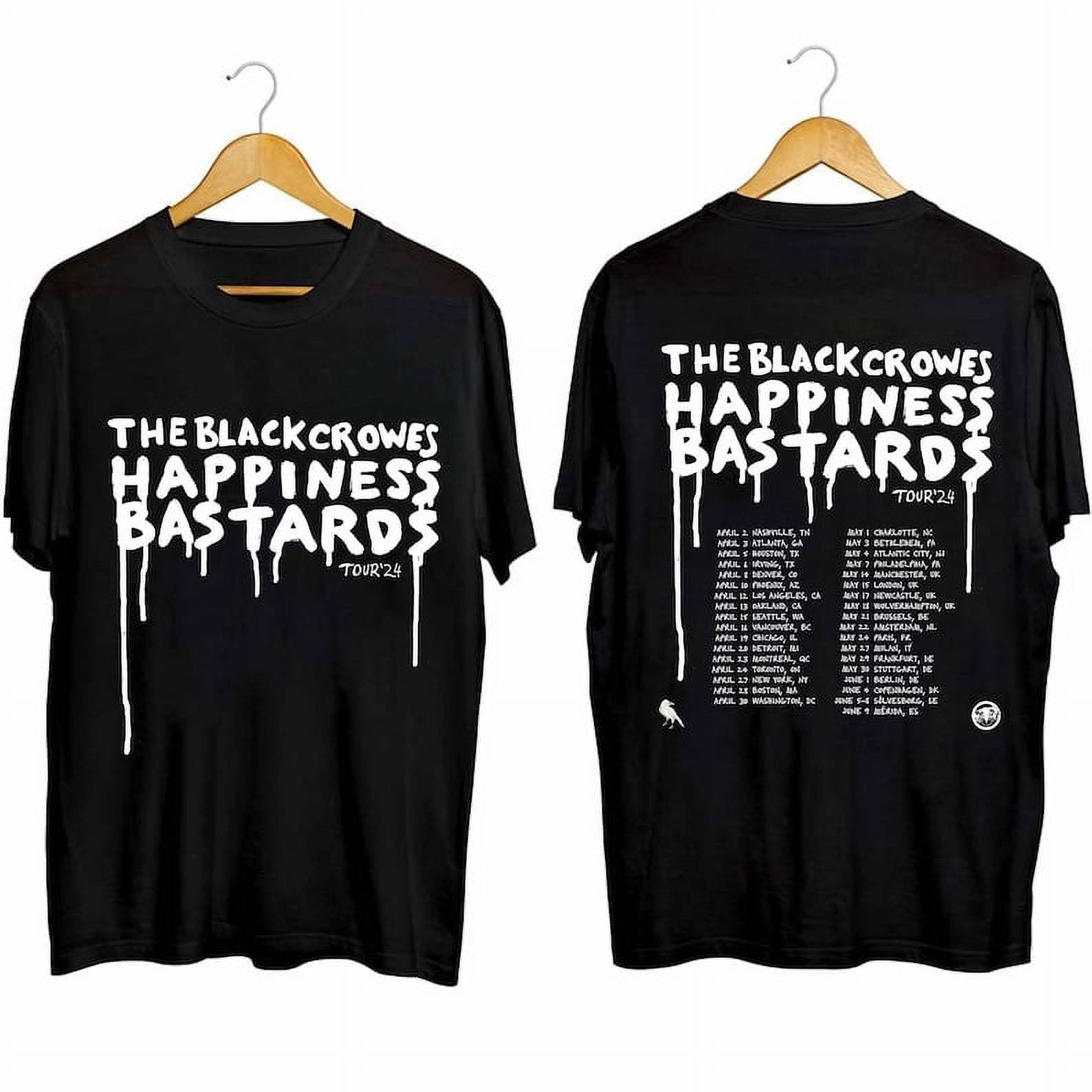 CIEN LUXURY 2 SIDE The Black Crowes 2024 Happiness Bastards Tour Shirt ...