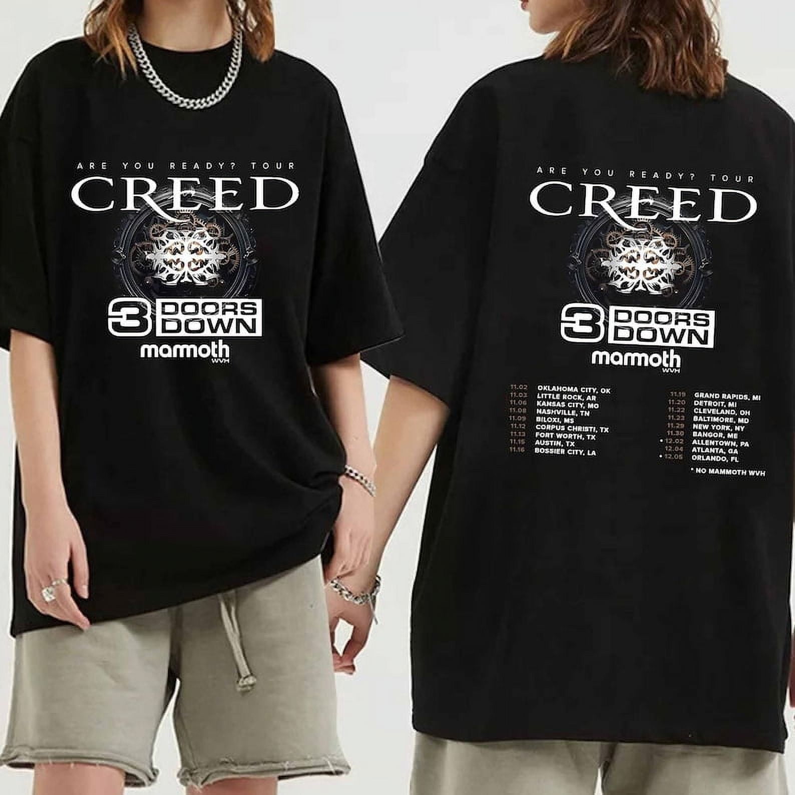 CIEN LUXURY Creed 2024 Tour Shirt, Are You Ready Tour? Shirt, Creed ...