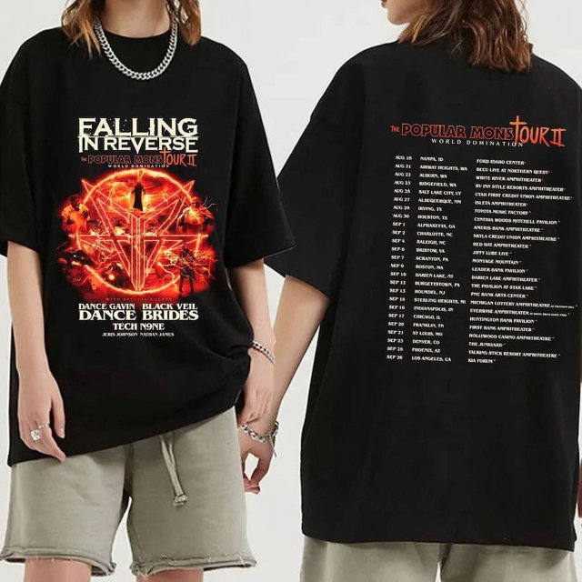 CIEN LUXURY Falling in Reverse - Popular Monstour II 2024 Shirt ...