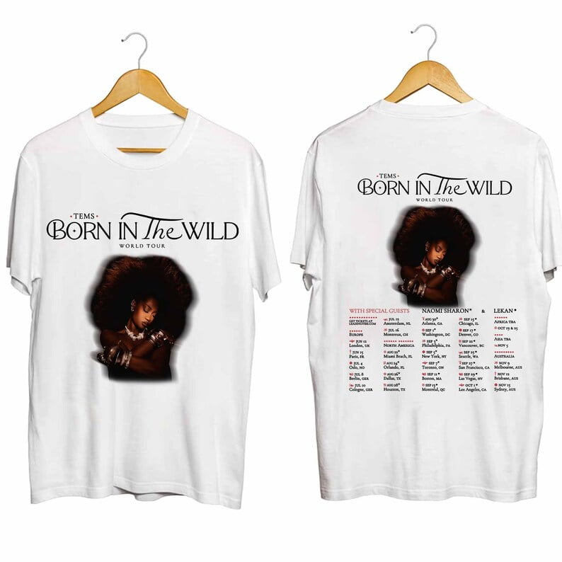 CIEN LUXURY NEW BRAND Tems - Born in the Wild 2024 Tour Shirt, Tems Fan ... CIEN LUXURY NEW BRAND Tems - Born in the Wild 2024 Tour Shirt, Tems Fan ...