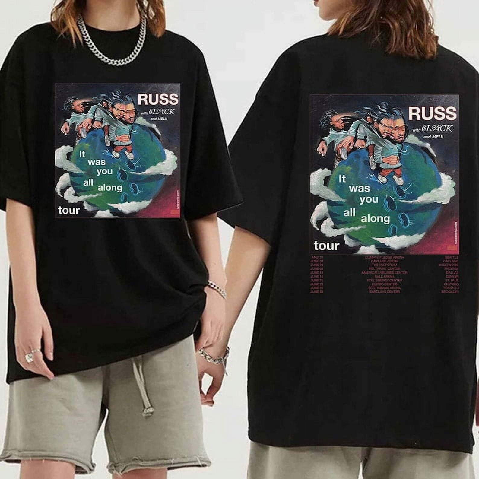 CIEN LUXURY Russ 2024 Tour Shirt, It Was You All Along 2024 Tour Shirt ...