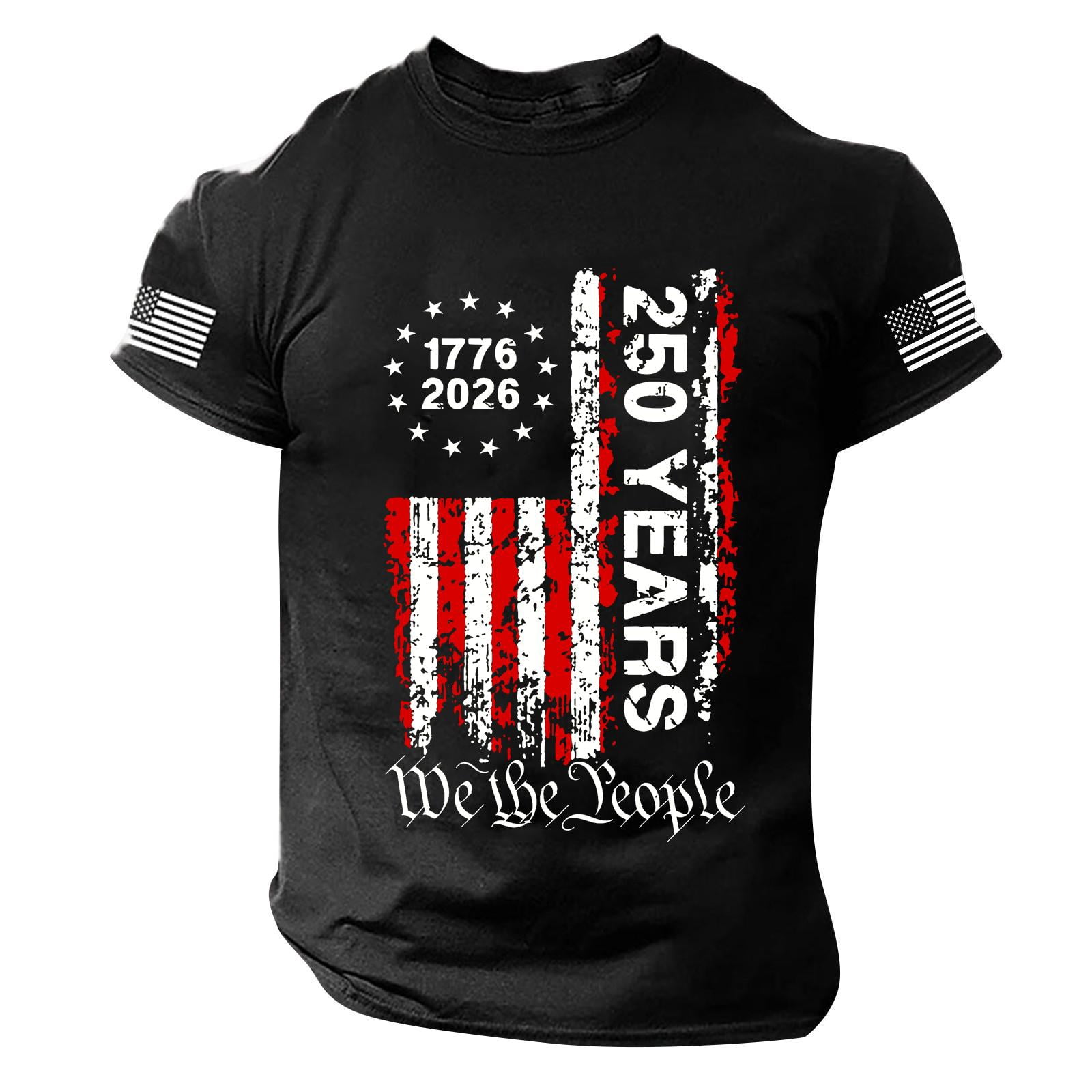 CIENVNSTG 250th Anniversary Independence Day T Shirt for Men USA Flag ...