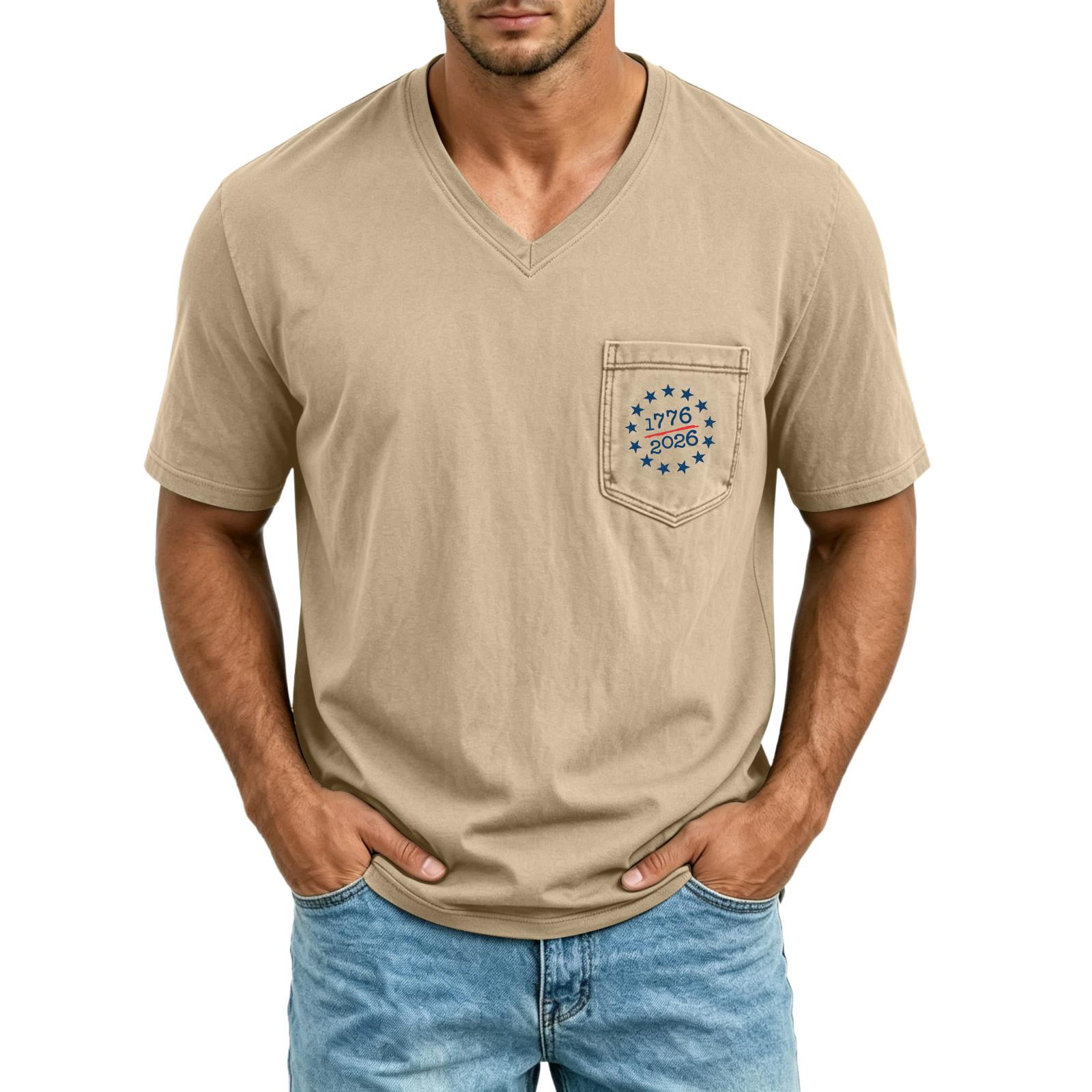 CIENVNSTG America 1776‑2026 Back Graphic Print Patriotic T‑Shirts Mens ...