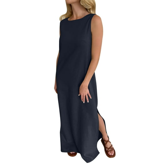 CIENVNSTG Fashion Casual Solid-color Dress Party Dress Spring Summer ...