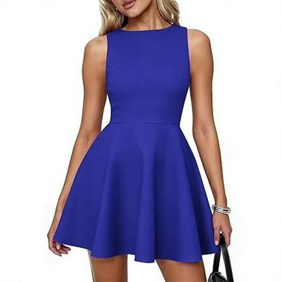 CIENVNSTG Fashion Casual Solid-color Dress Party Dress Spring Summer ...