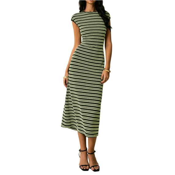 CIENVNSTG Fashion Casual Solid-color Dress Party Dress Spring Summer ...