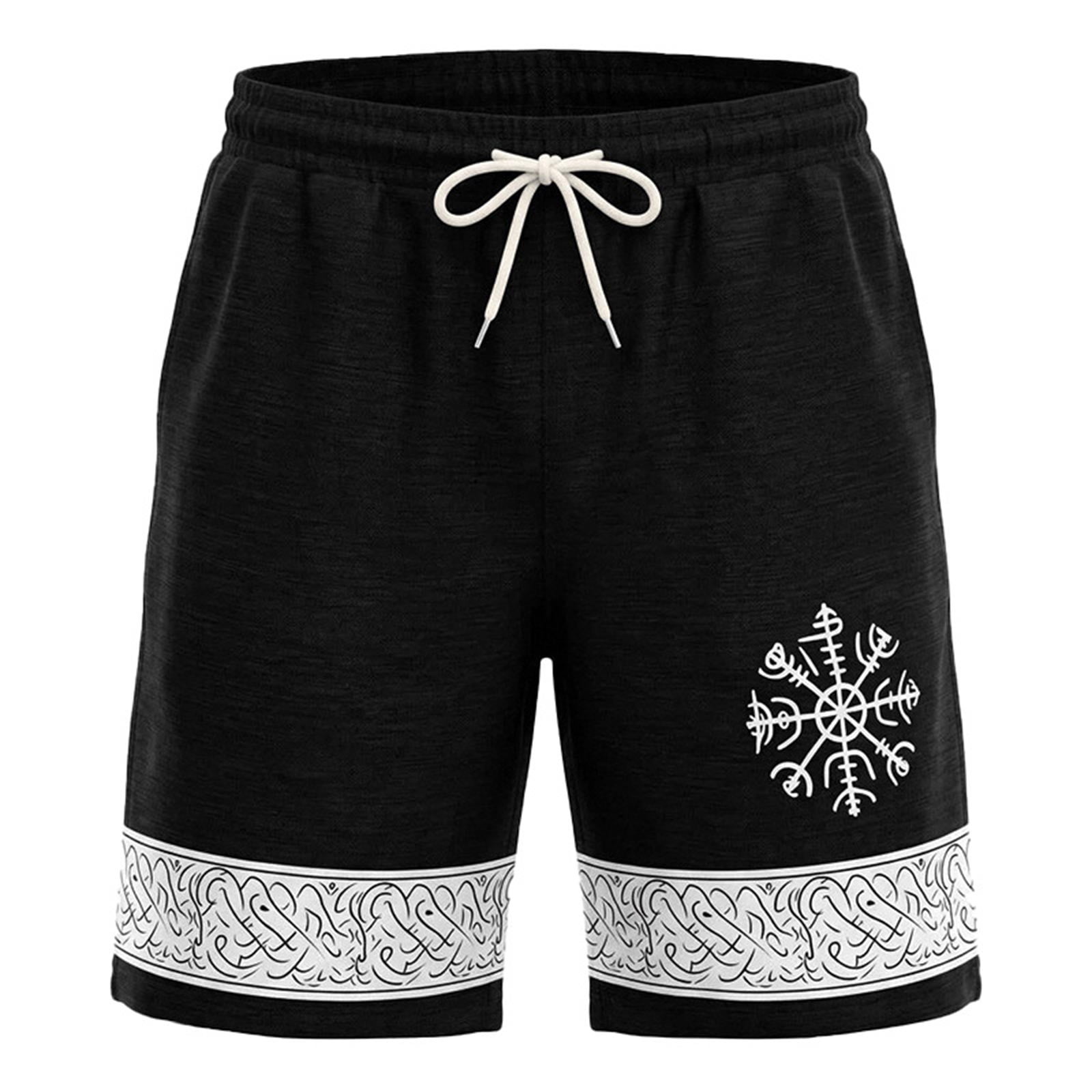 CIENVNSTG Graphic Beach Track Shorts for Men Lightweight Drawstring ...