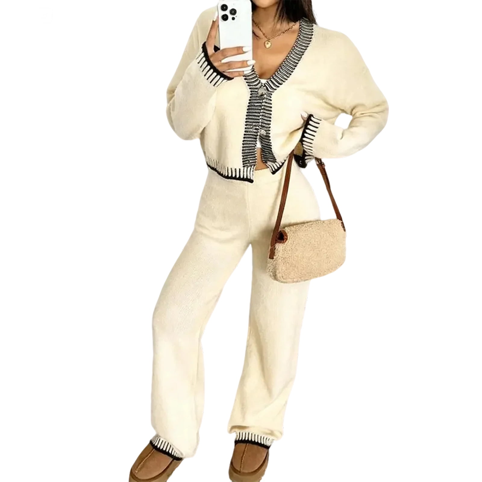 CIENVNSTG Lounge Sets for Women Fall 2026 Loungewear 2 Piece Outfits ...