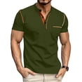 CIENVNSTG Men's Casual Shirts Lightweight Henley Shirt Short Sleeves ...