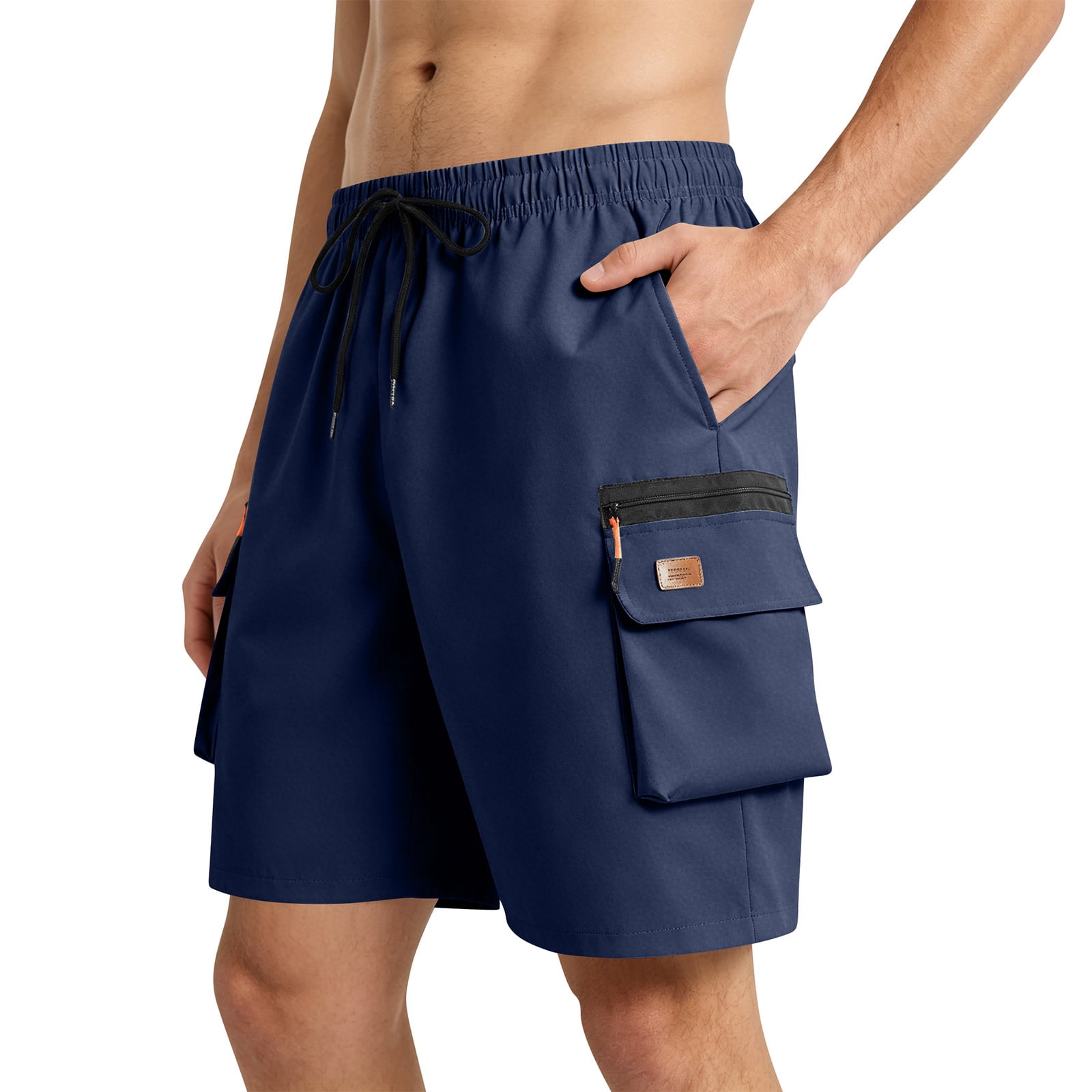 CIENVNSTG Men's Multi-Pocket Cargo Shorts Drawstring Waist Lightweight ...