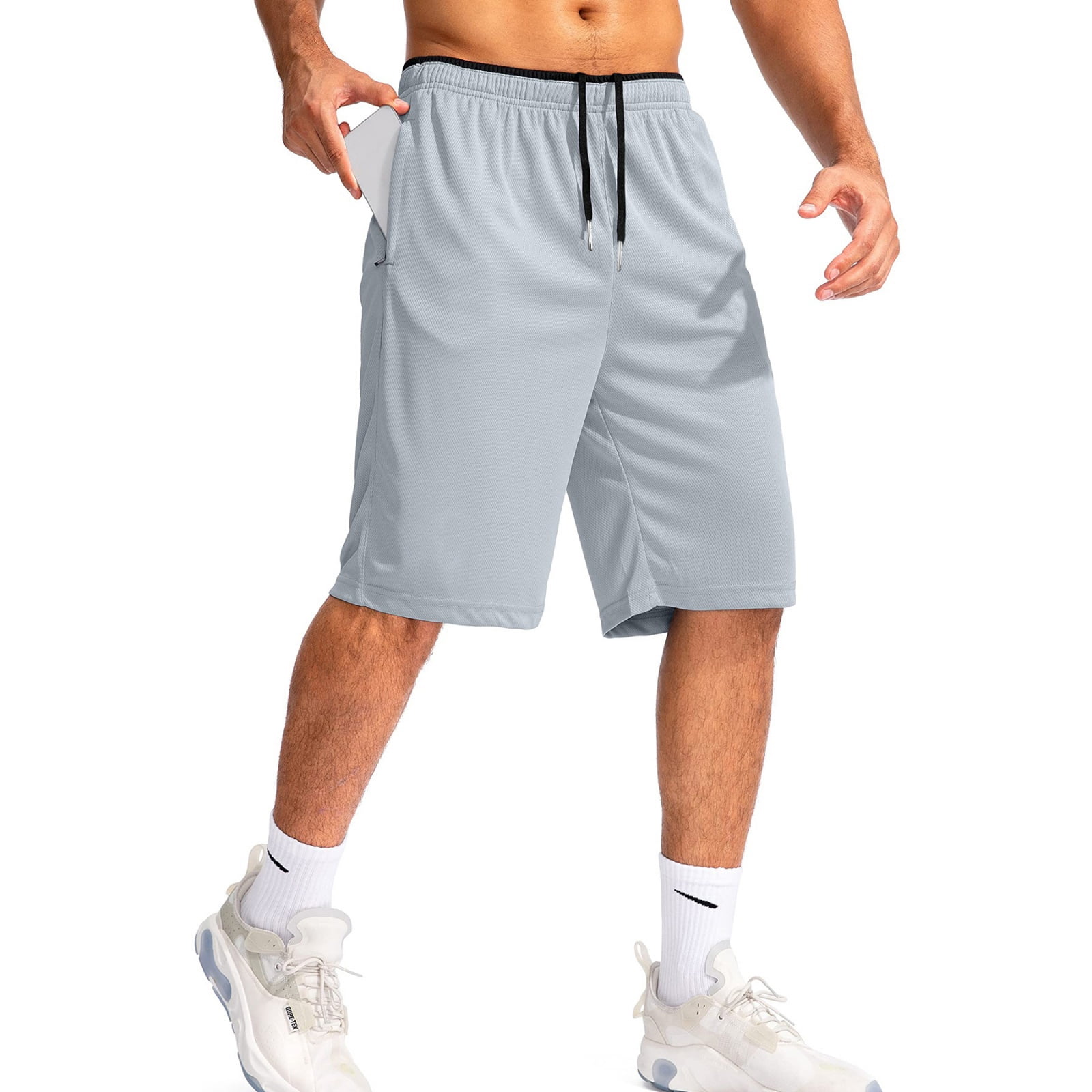 CIENVNSTG Men's Quick-Dry Athletic Shorts Elastic Drawstring Waist with ...
