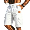 CIENVNSTG Men's Quick-Drying Cargo Shorts Elastic Waist Drawstring ...