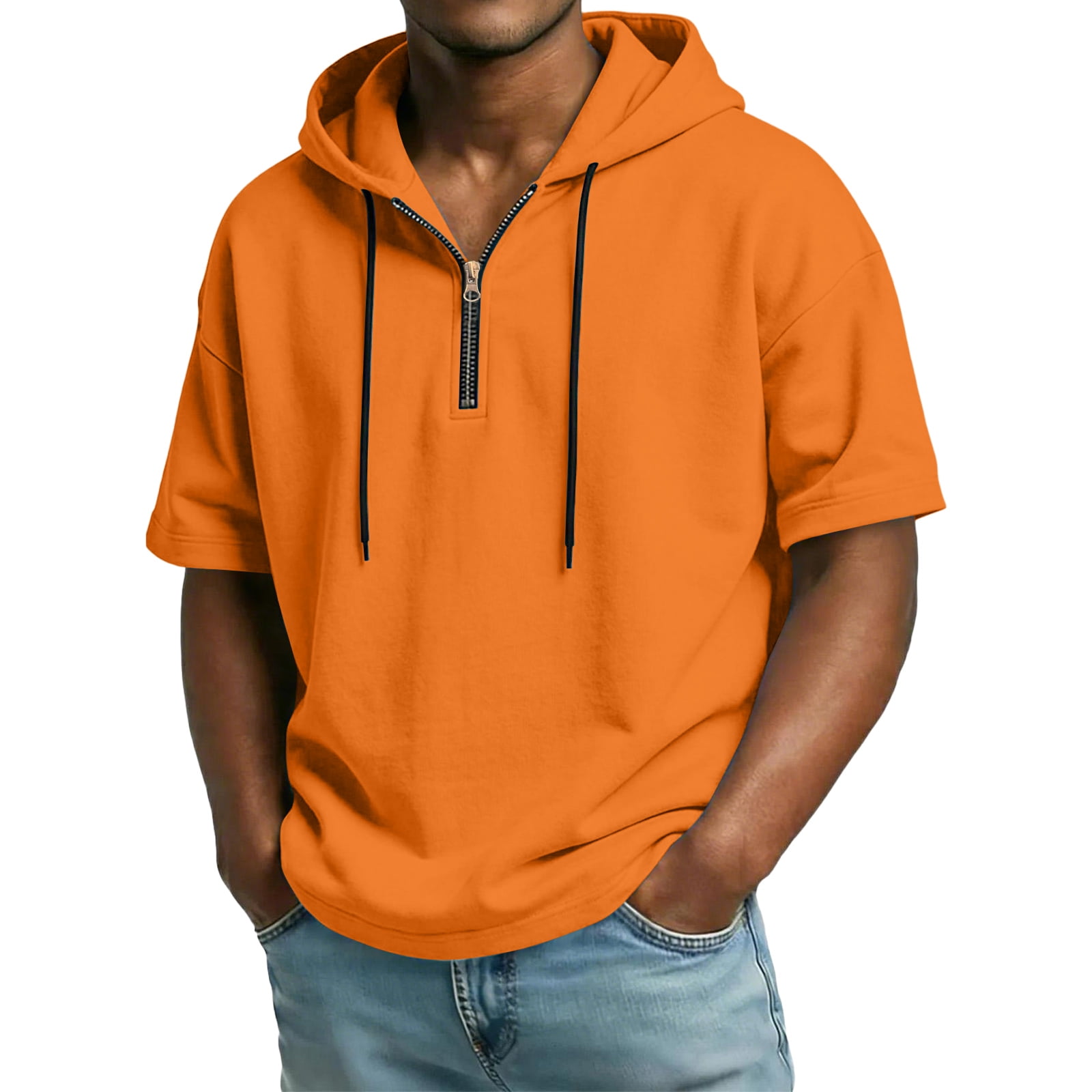 CIENVNSTG Men's Regular-Fit T-Shirt Short Sleeve Casual Hoodies Sports ...