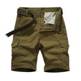 CIENVNSTG Men's Retro Multi-Pocket Cargo Shorts, Loose Fit Knee-Length ...