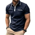 CIENVNSTG Men's Short Sleeve T Shirts Solid Color Polo Shirt Breathable ...