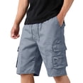 CIENVNSTG Men's Summer Knee-Length Cargo Shorts Multi-Pocket Zip ...